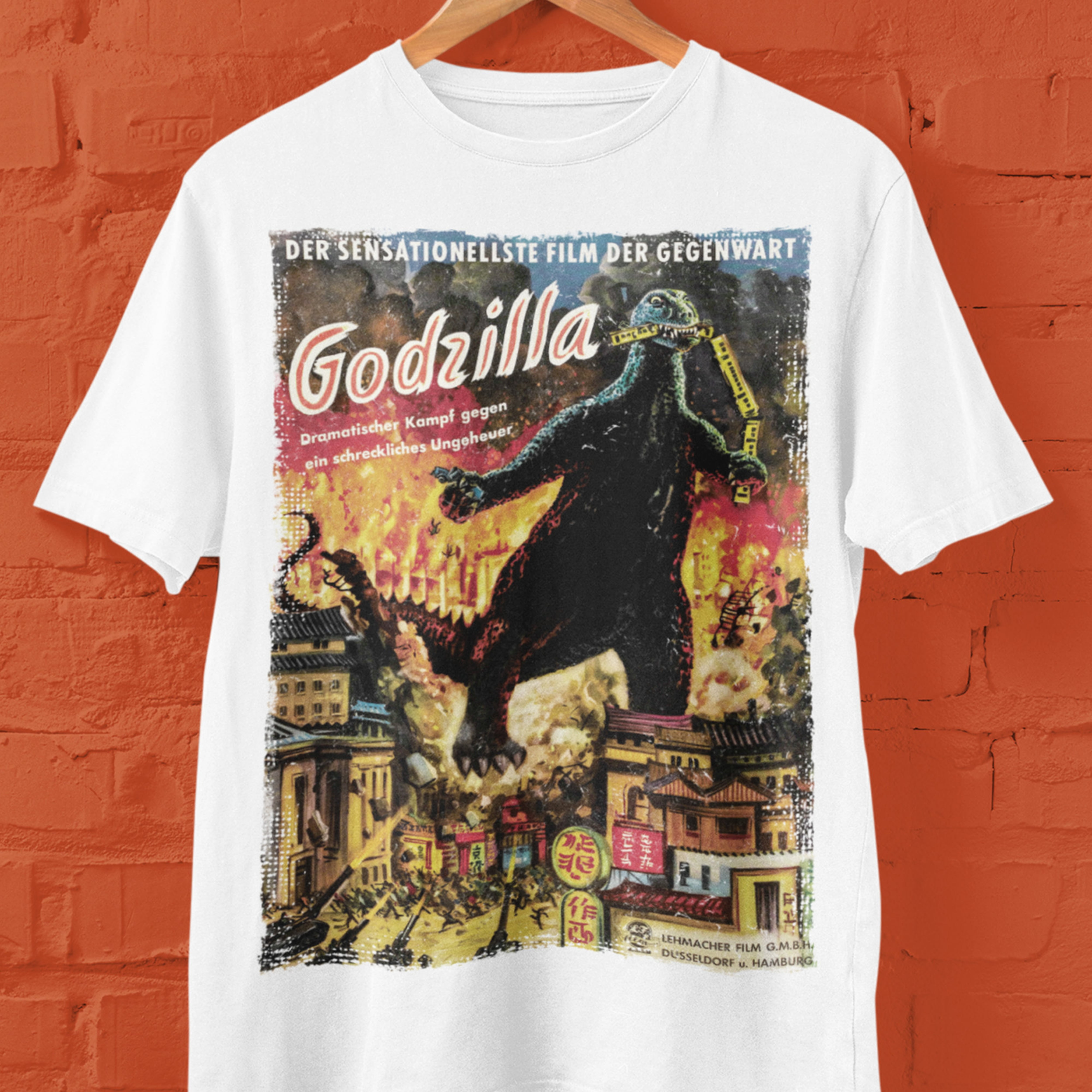 Godzilla T-Shirt, Godzilla German Movie Poster Shirt, Cult Favorites ...