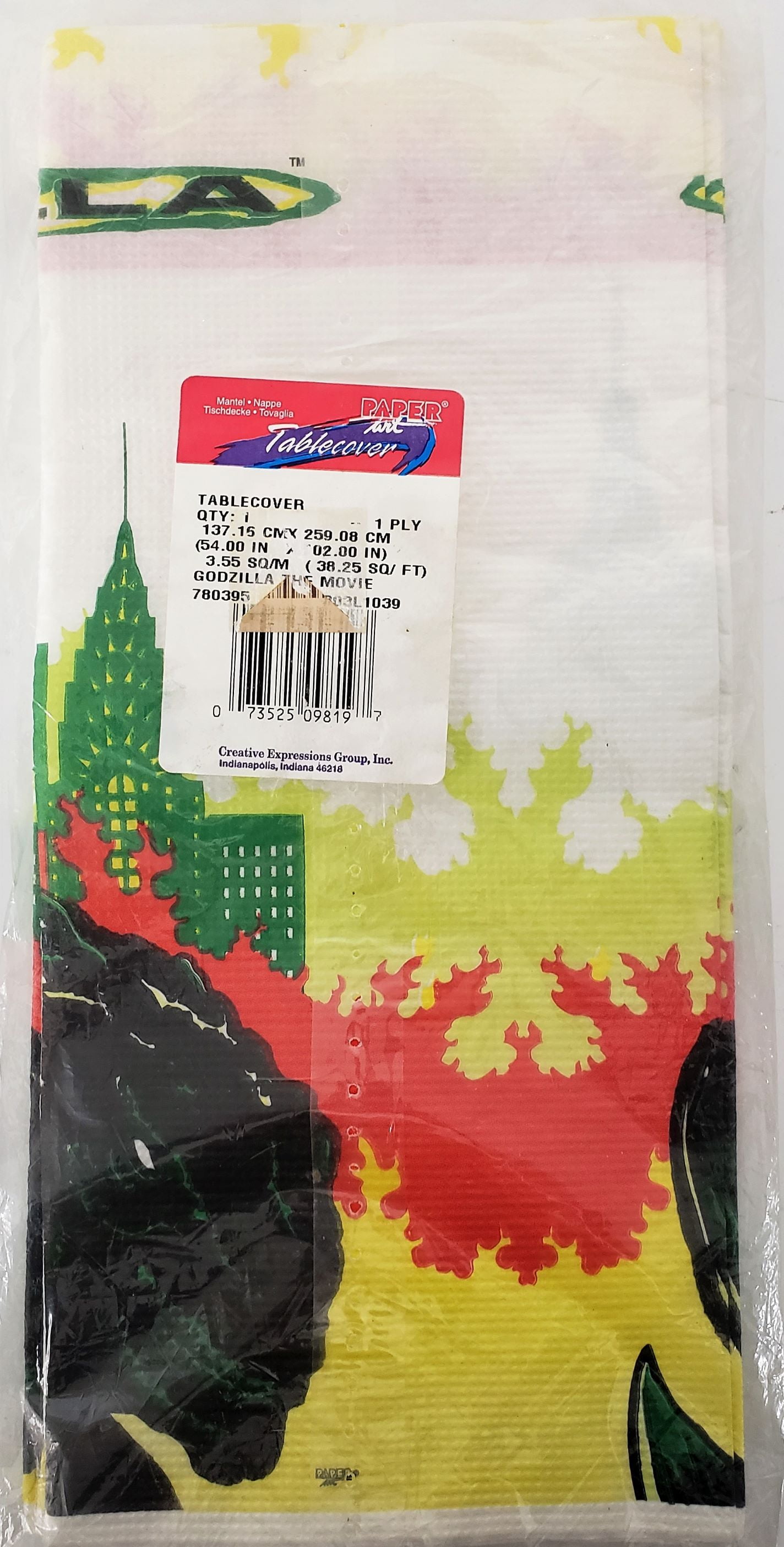 Godzilla 1998 Vintage Paper Table Cover 54x102in (1ct) - Party Supplies ...