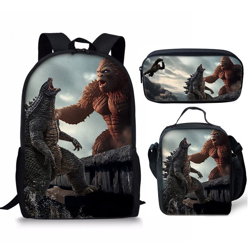Godzilla Vs King Kong Schoolbag, Student Backpack, Godzilla Vs Kong ...
