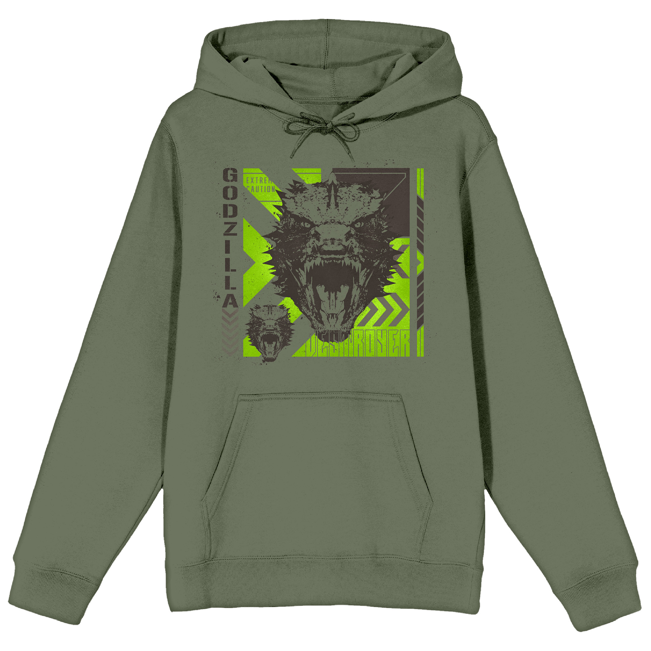 Godzilla Vs. Kong The New Empire Scary Godzilla Faces Long Sleeve Olive ...