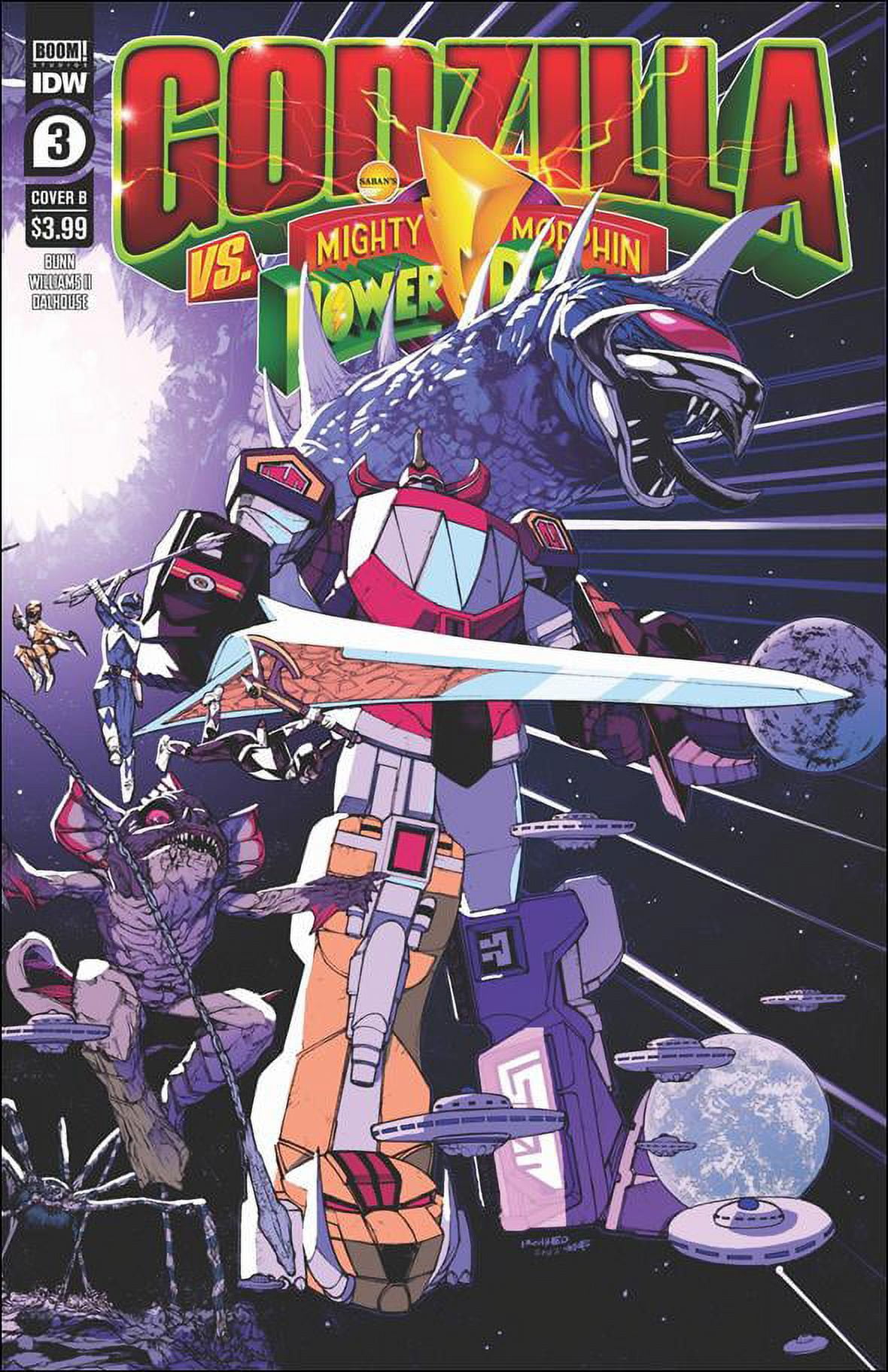 Godzilla Vs. The Mighty Morphin Power Rangers #3B VF ; IDW Comic Book ...