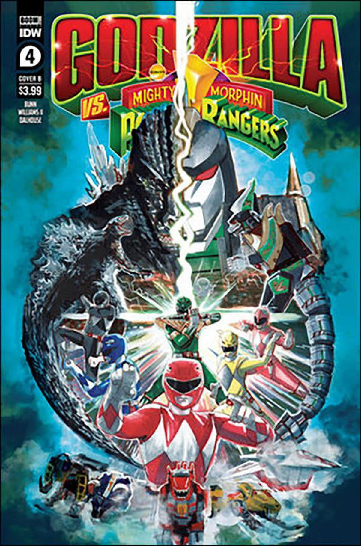 Godzilla Vs. The Mighty Morphin Power Rangers #4B VF ; IDW Comic Book ...