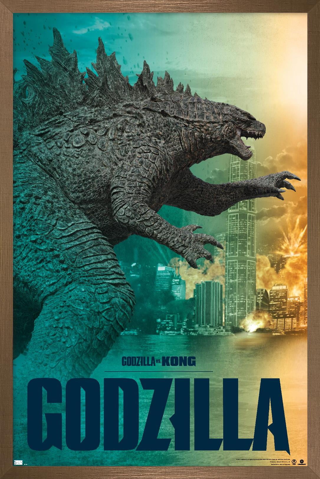 Godzilla vs. Kong - Godzilla Wall Poster, 22.375" x 34" Framed ...