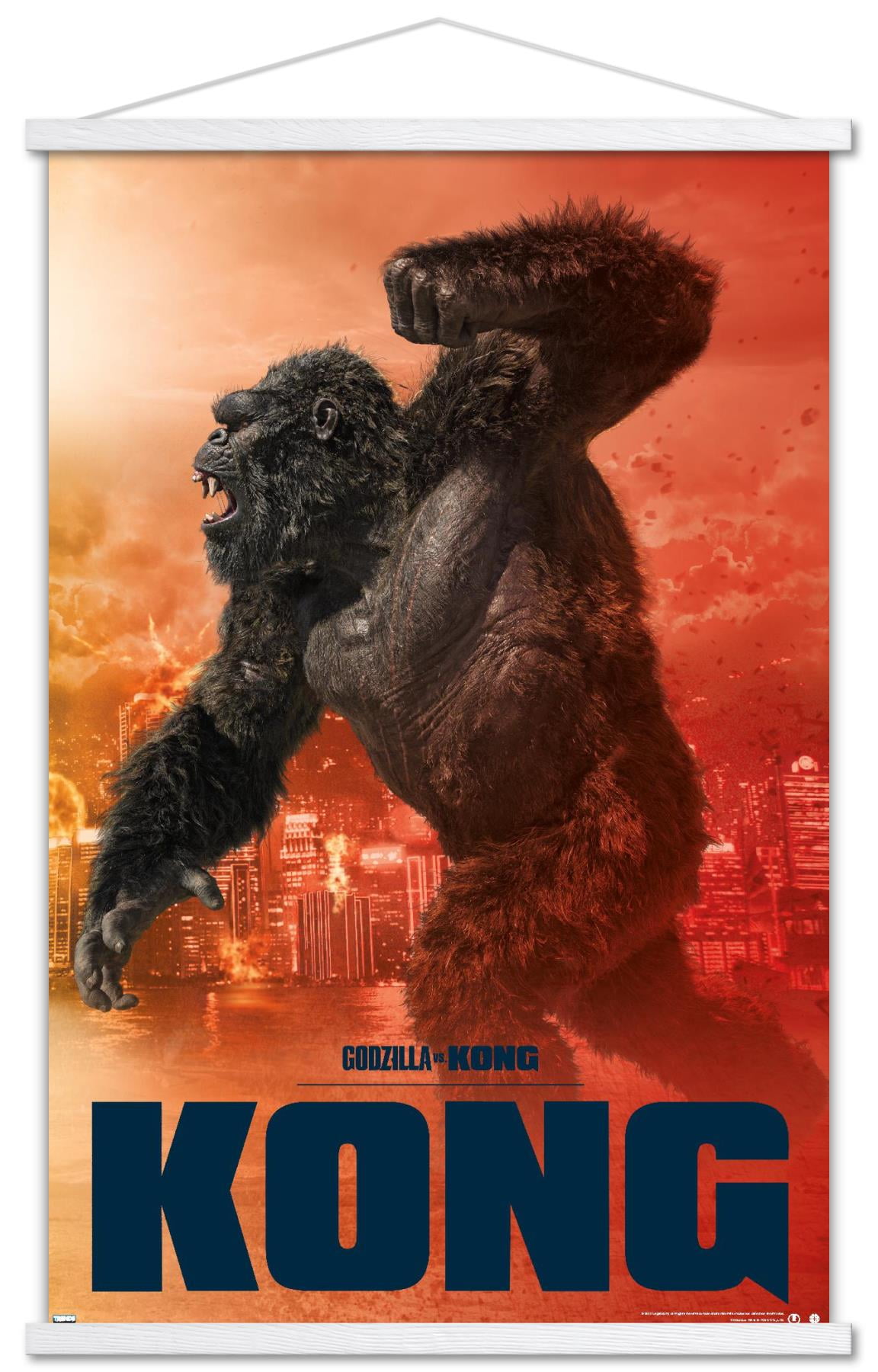 Godzilla vs. Kong - Kong Wall Poster with Magnetic Frame, 22.375" x 34 ...