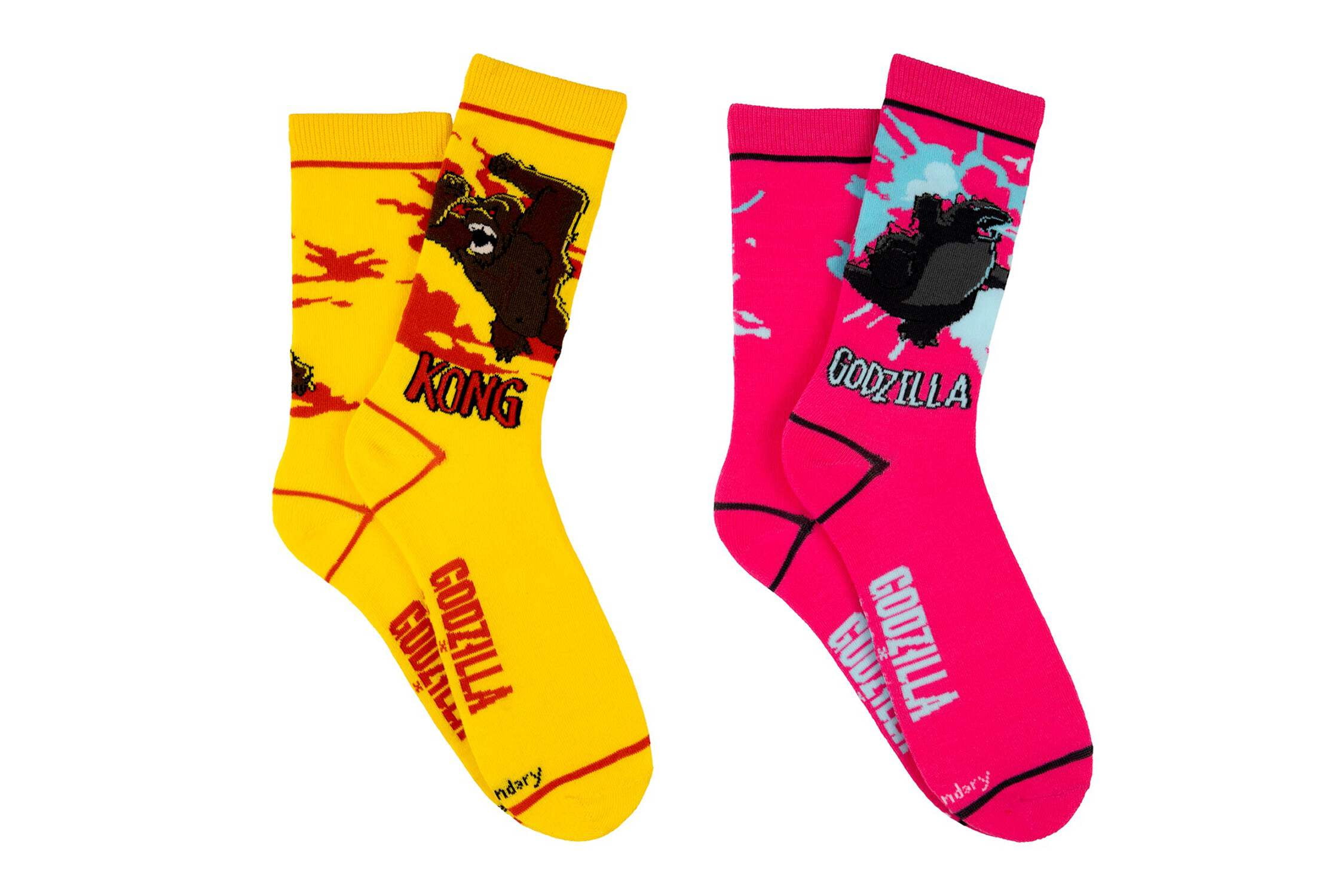 Godzilla x Kong Brights 2 Pair Pack Crew Socks - Walmart.com