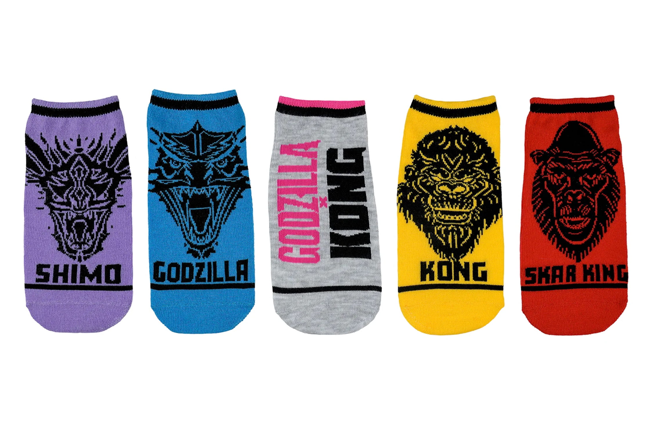 Godzilla x Kong Masks 5 Pair Pack Lowcut Socks - Walmart.com