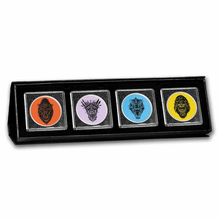 Godzilla x Kong: The New Empire - 4 x 1 oz Silver Titans Set - Walmart.com