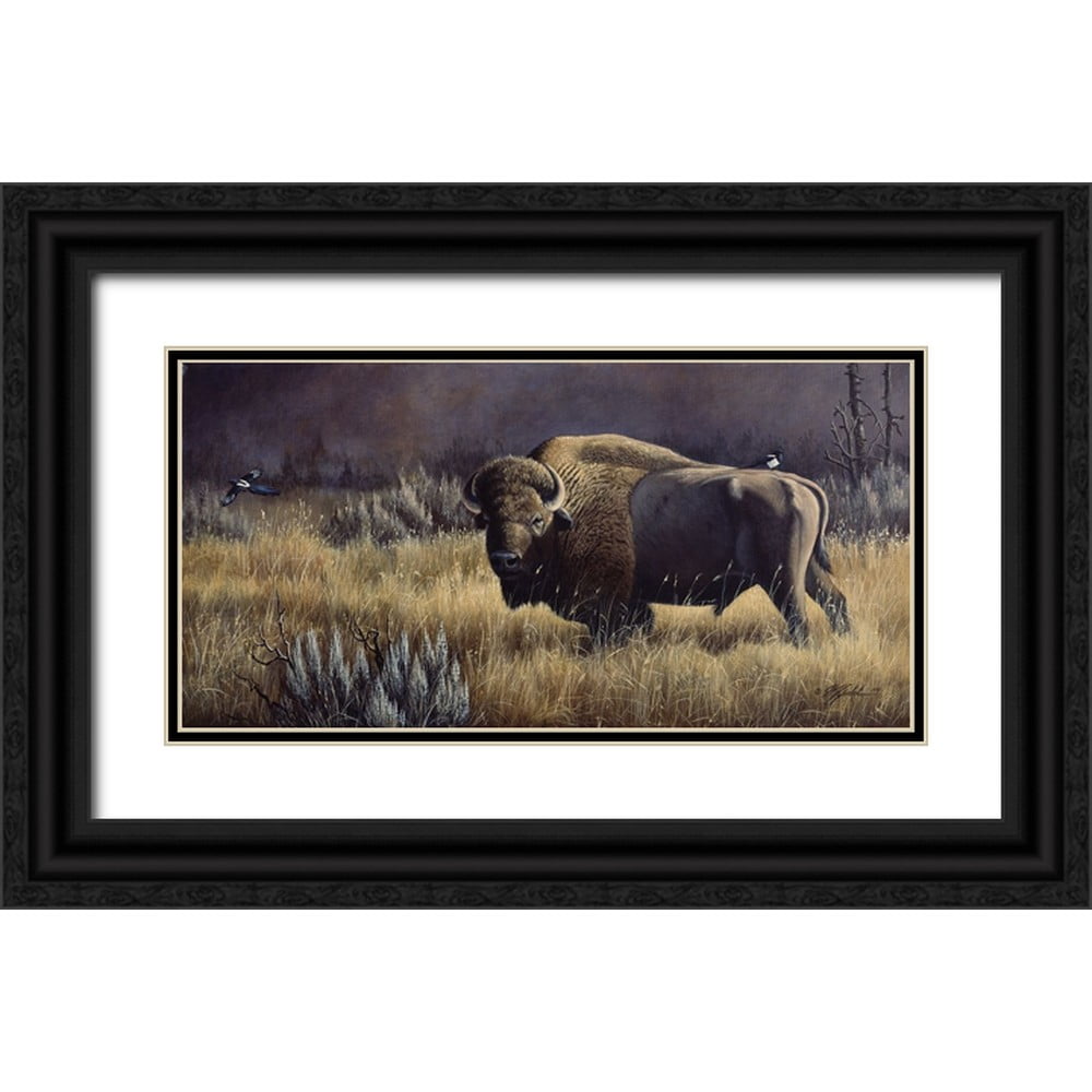 Goebel, Wilhelm 24x14 Black Ornate Wood Framed with Double Matting ...