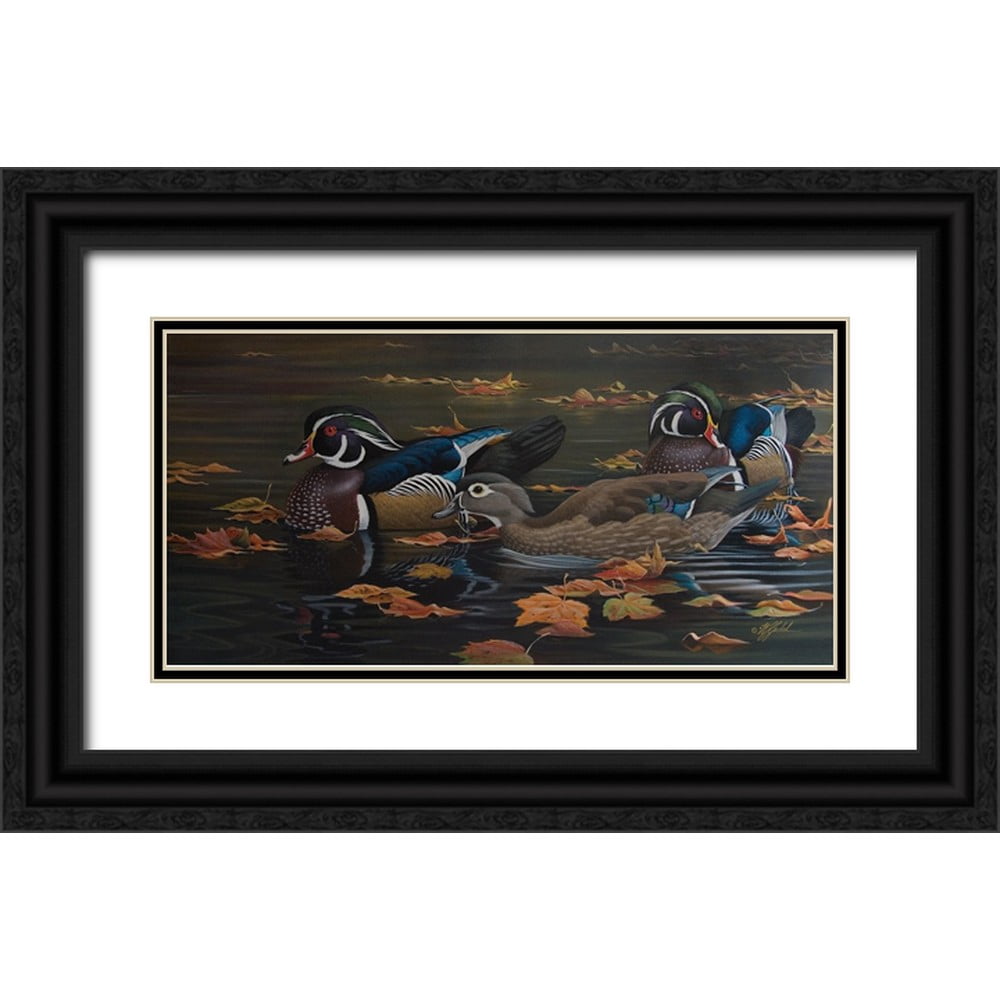 Goebel, Wilhelm 24x14 Black Ornate Wood Framed with Double Matting ...