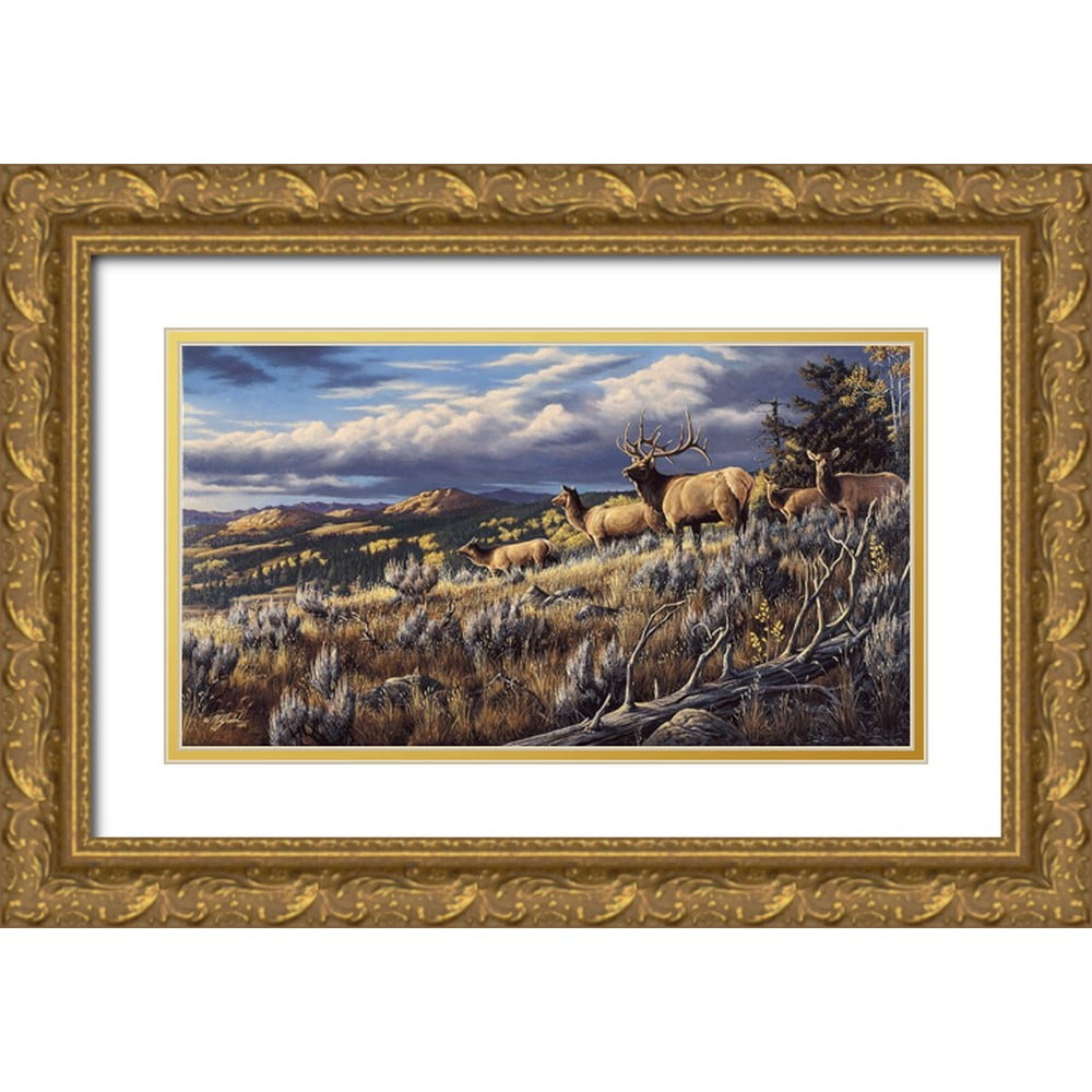Goebel, Wilhelm 24x15 Gold Ornate Wood Framed with Double Matting ...