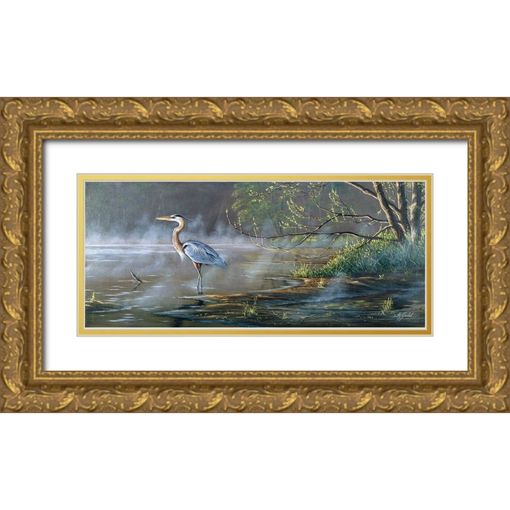 Goebel, Wilhelm 32x16 Gold Ornate Wood Framed with Double Matting ...