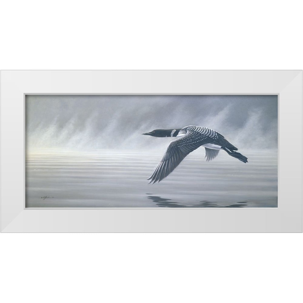 Goebel, Wilhelm 32x17 White Modern Wood Framed Museum Art Print Titled - Misty Flight - Walmart.com