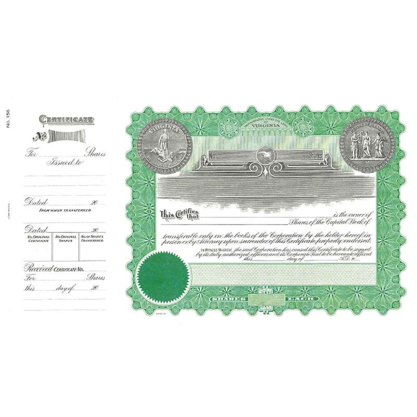 Goes 156 Virginia Stock Certificate, Stock Certificate for Virginia ...