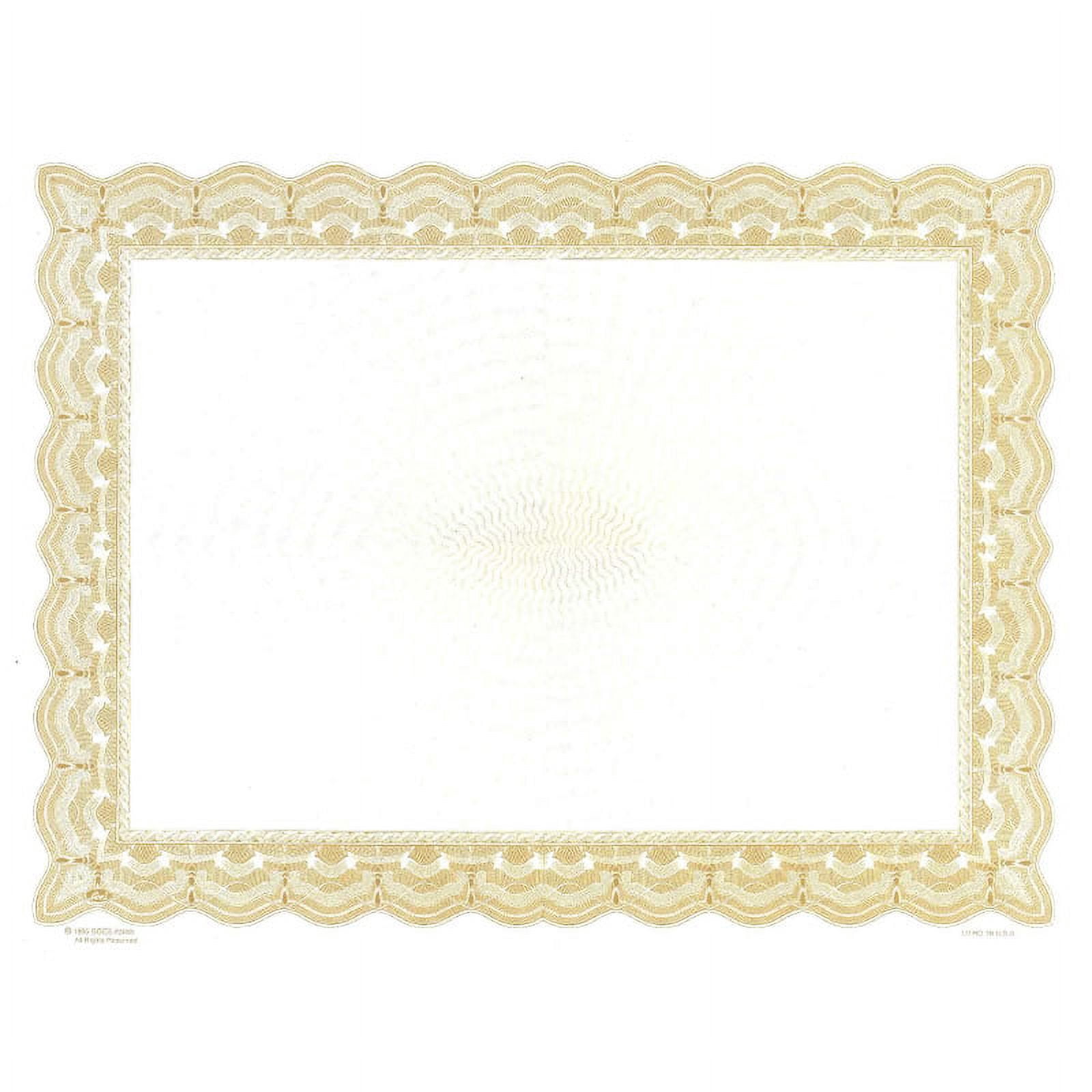 Goes 2463 Blank Certificate, Certificate Paper Stock, Size 8-1/2" x 11 ...