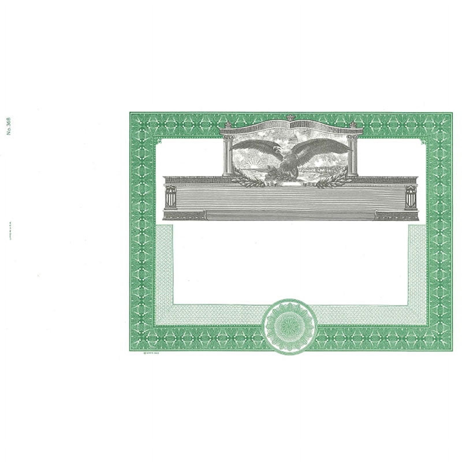 Goes 368 Blank Stock Certificate Size 8-1/2" x 15", Certificate Paper ...