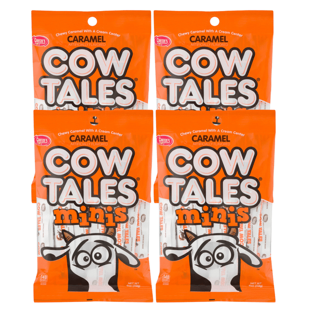 Goetze's Cow Tales Minis, Chewy Caramel with Cream Center, Peanut-Free ...