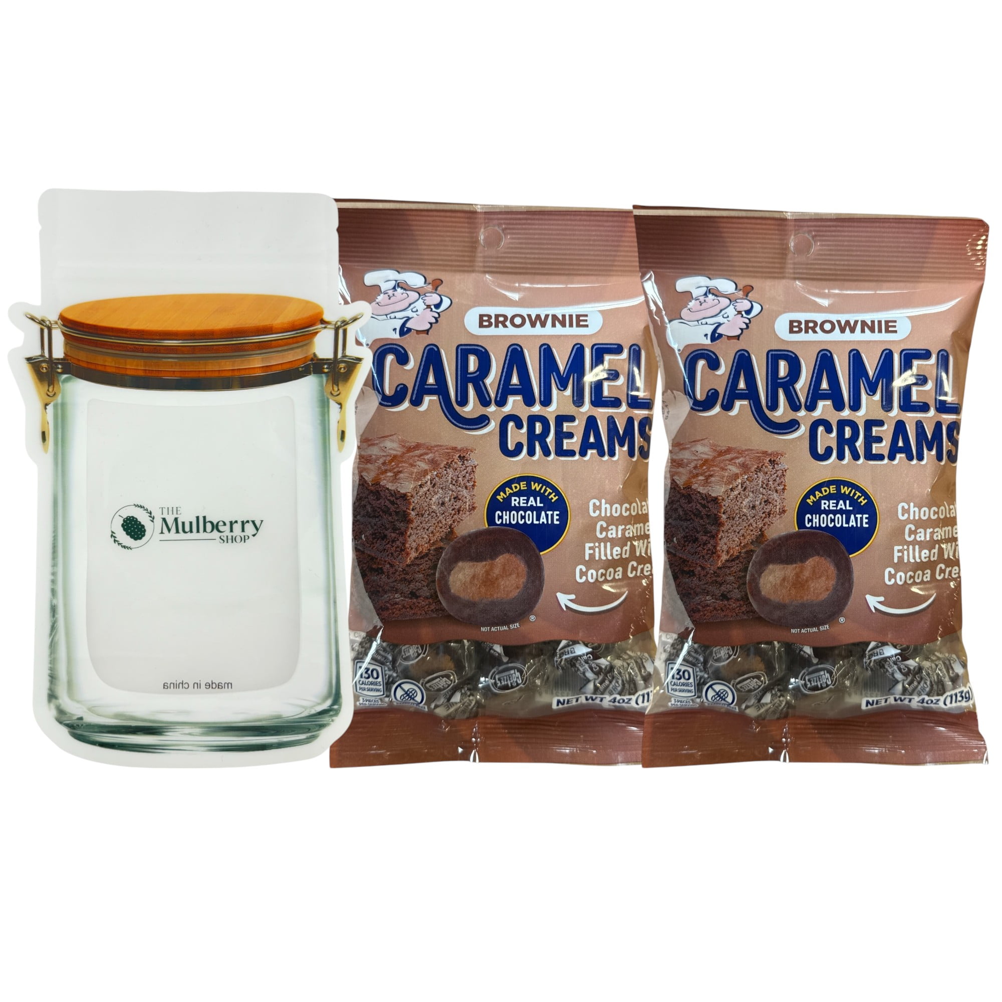 Goetze's Brownie Caramel Creams, Chocolate Caramel Candy Filled with ...