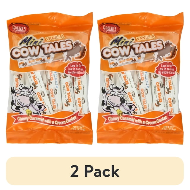 (2 pack) Goetze's Mini Cow Tales, 4 Ounce (Pack of 12) - Walmart.com