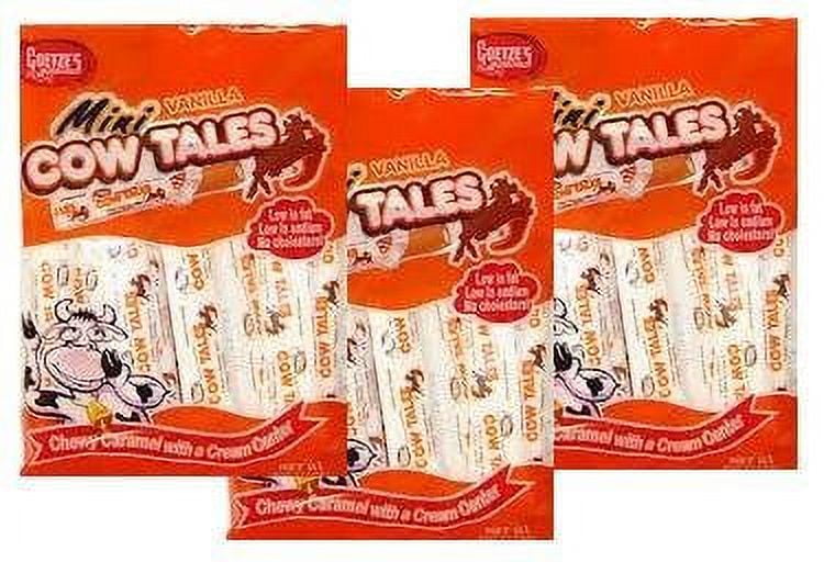 Goetze's Mini Vanilla Cow Tales, Original Caramel Minis, 4oz (3 Pack ...