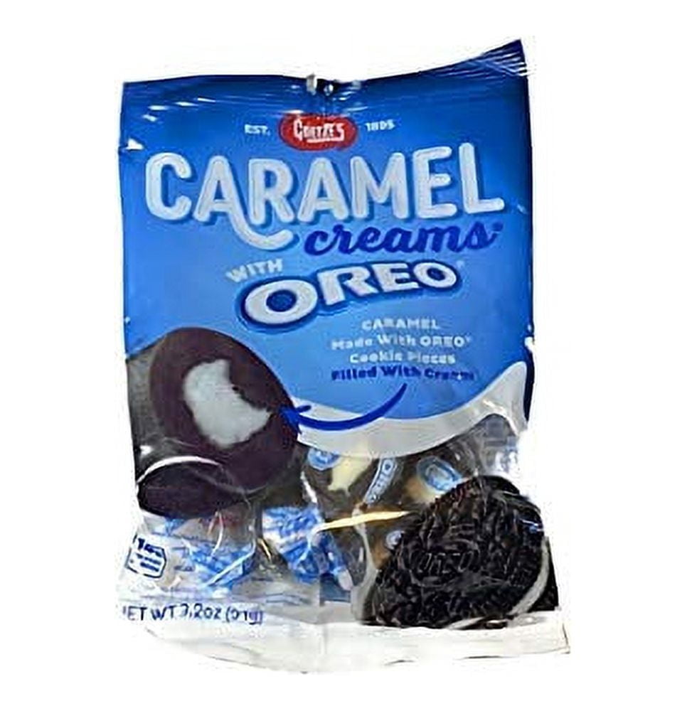 Goetze's Oreo Caramel Creams, Chocolate Chewy Candy with Oreo Bits, 3.2 ...