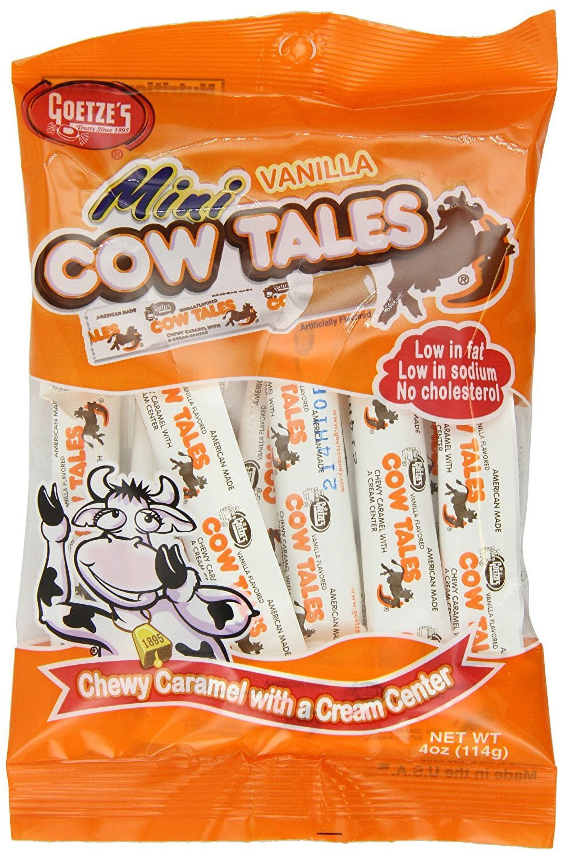 Goetze's Mini Vanilla Cow Tales, 4 Ounce Bag, Caramel Candy with Cream ...