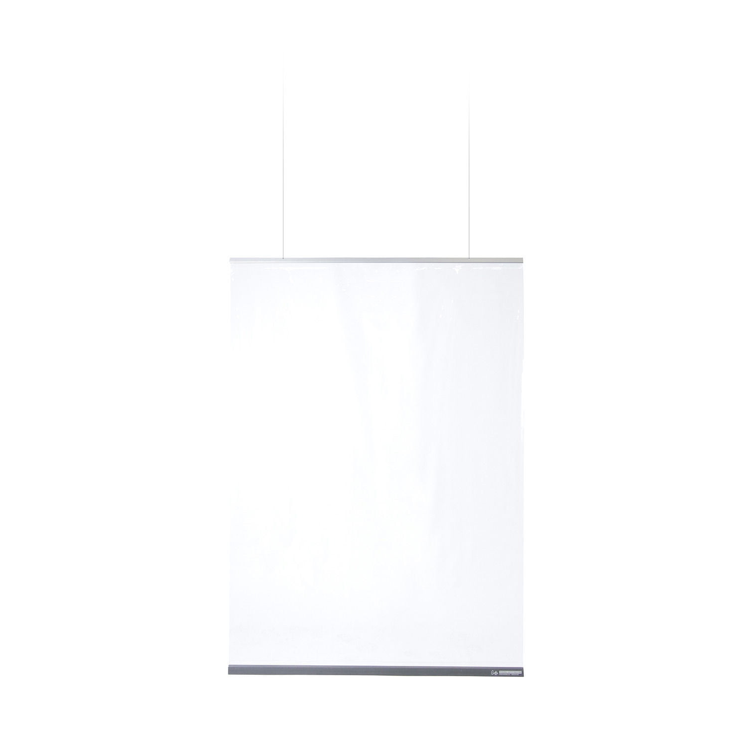 Goff's 54"W x 72"H Ceiling Mounted Personal Safety Partition, Clear ...