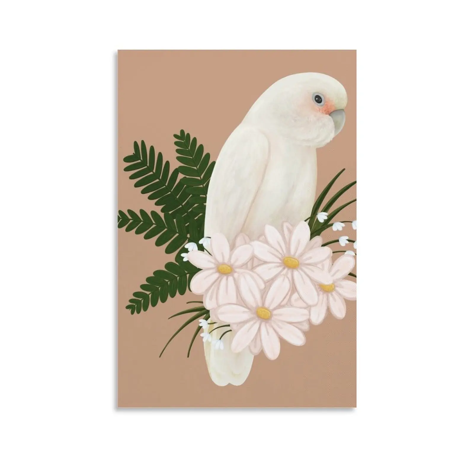 Goffin's Cockatoo Canvas Painting posters for wall poster mural bedroom ...