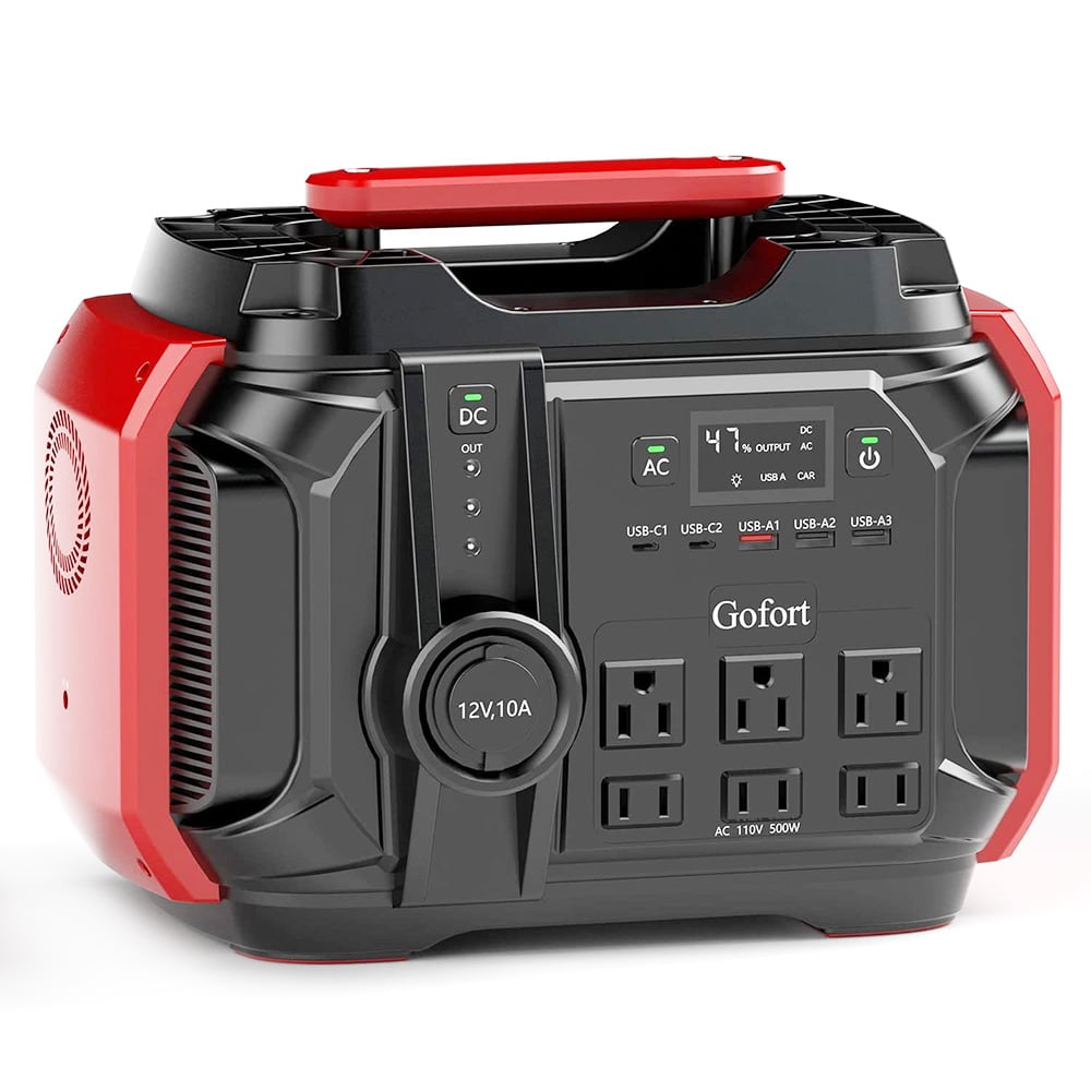 Gofort A501 500W Portable Power Station, 540Wh/150000mAh Solar Generator, 60W PD Quick Charge ...