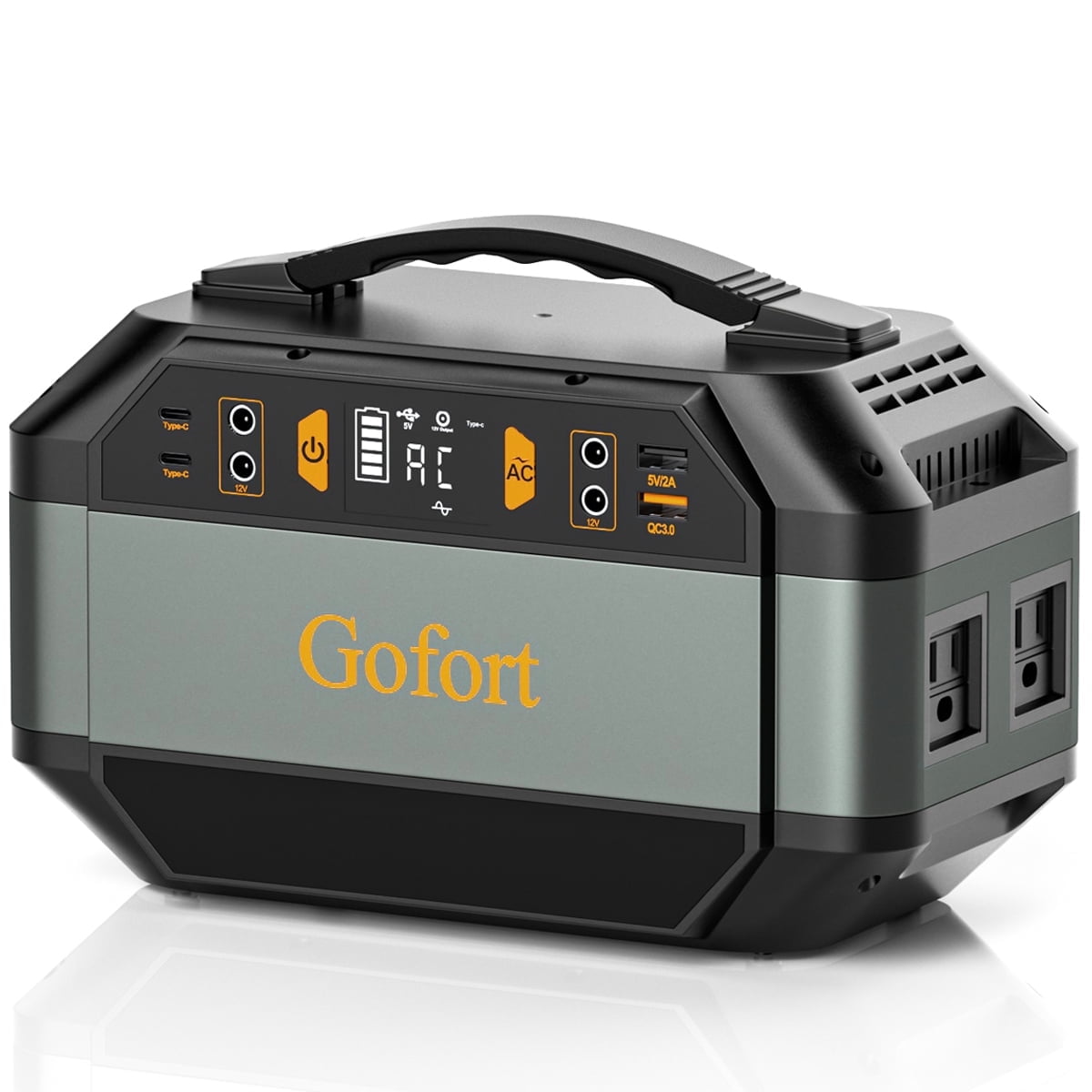 Gofort Portable Power Station 330W, 299Wh Battery, Solar Generator with AC, USB, DC Outlets ...