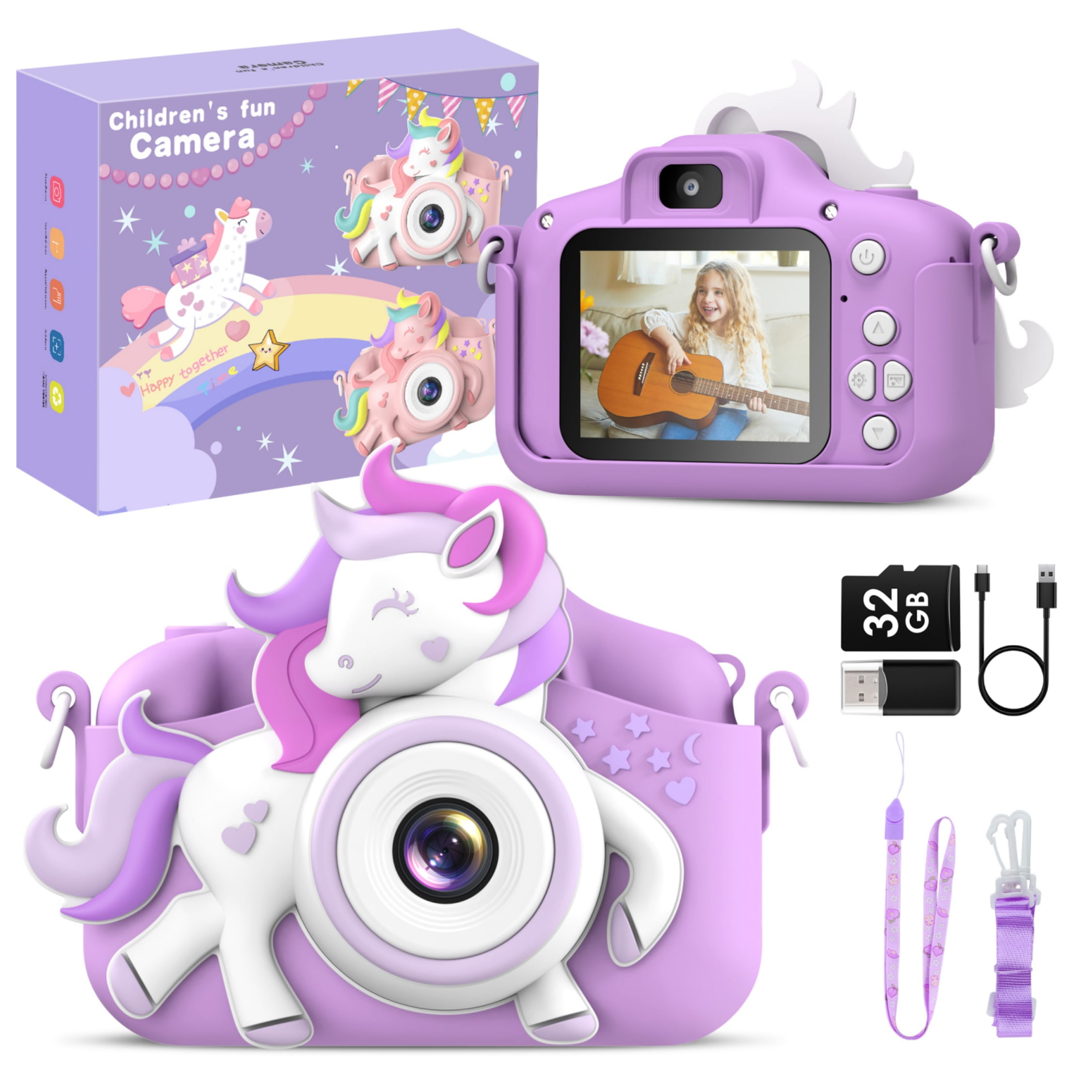 Gofunly Kids Camera, 1080P Toy Digital Video Camera, Toddler Camera for ...
