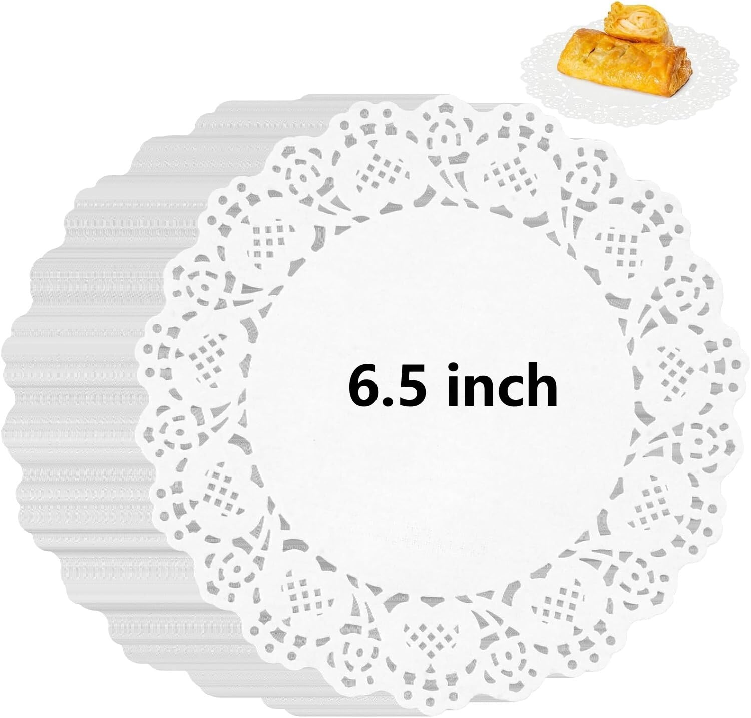 Gogcaro 250Pack Paper Doilies, Round Lace Paper Doilies Disposable ...
