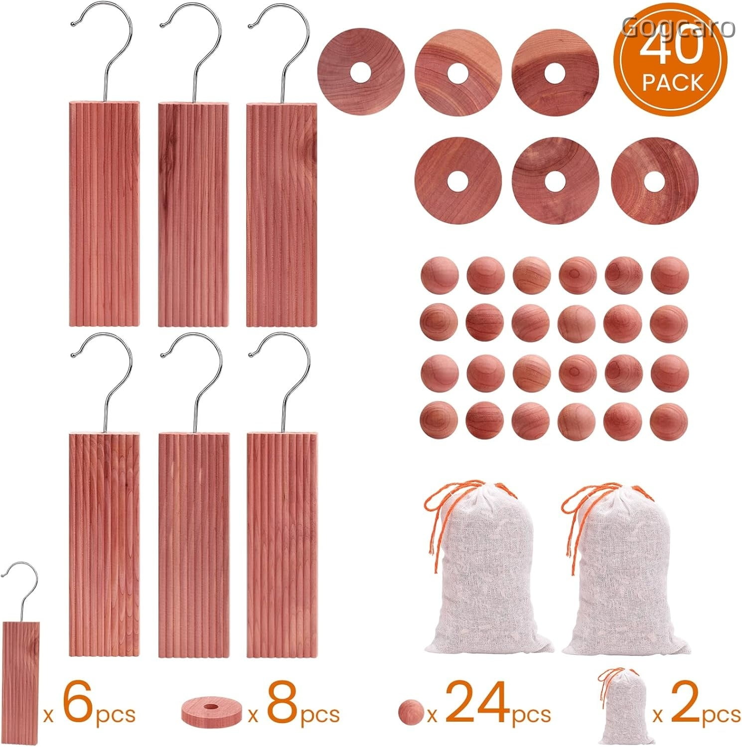 Gogcaro Cedar Blocks for Clothes Storage, Cedar Wood Chips and Balls ...