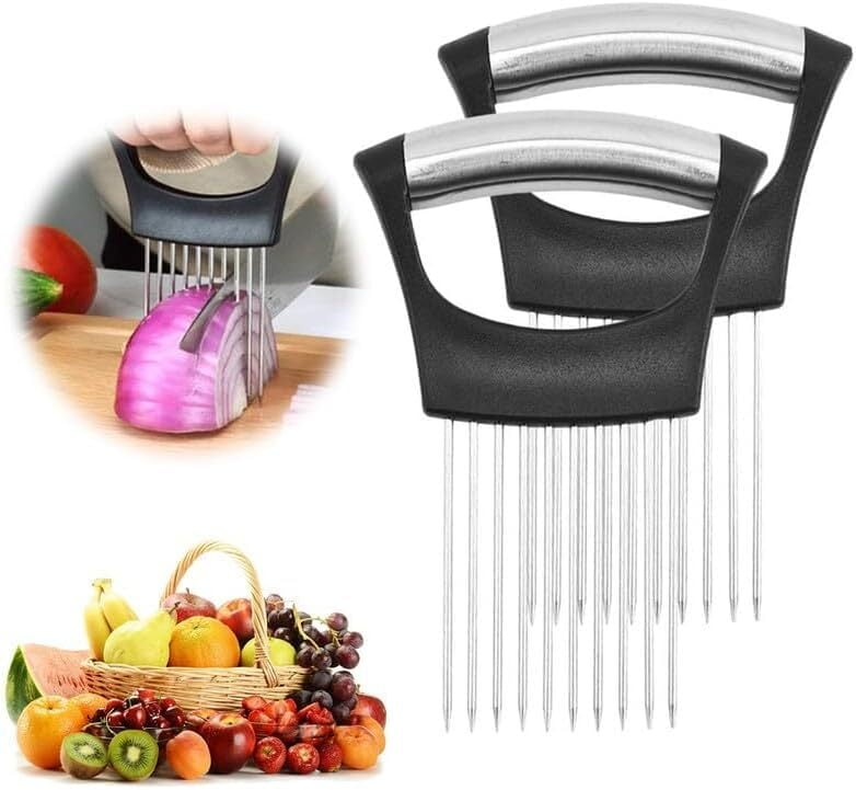 Gogcaro Onion Holder for Slicing, 2 Pack Onion Cutter Vegetable Chopper ...