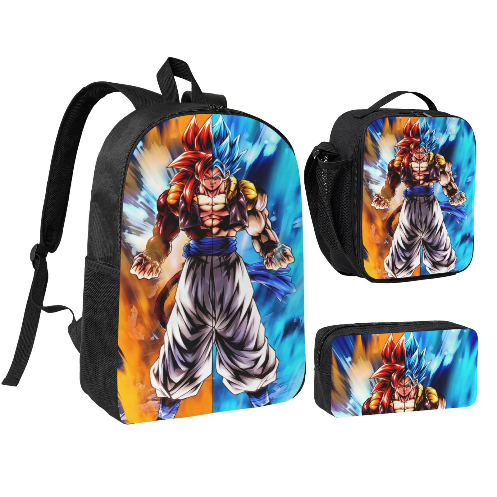 Goge_Ta Laptop Backpack 3 Piece Set with Lunch Box And Pencil Case, 3D ...