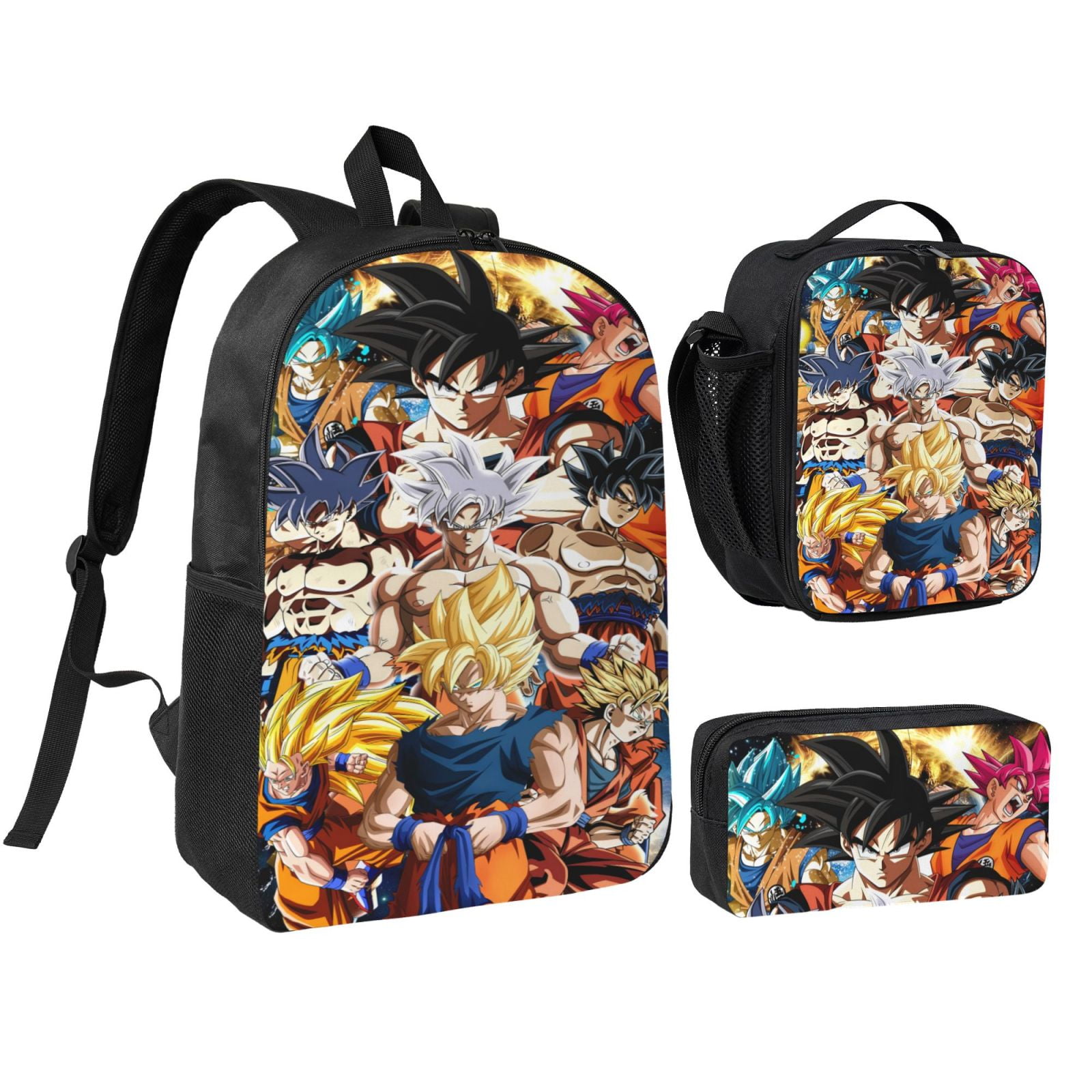 Goge_Ta Laptop Backpack 3 Piece Set with Lunch Box And Pencil Case, 3D ...