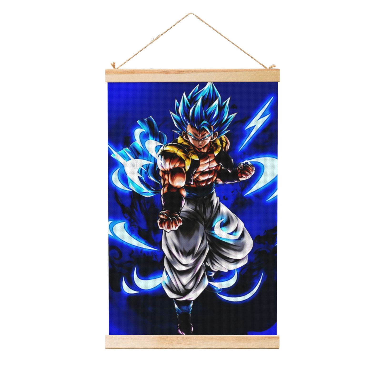 Gogeta Posters Wall Hanging Wooden Shaft Poster Wall Art Aesthetic ...