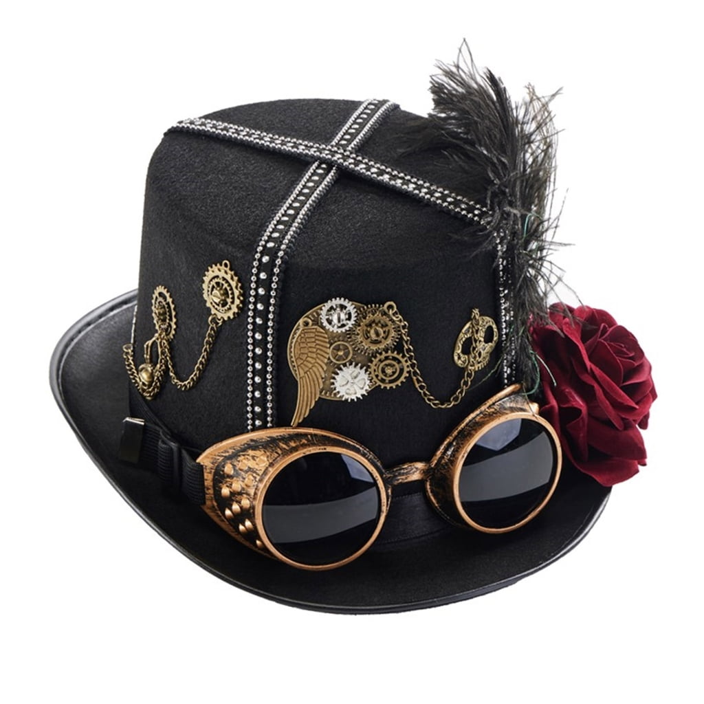 Goggles Hat Fashion Top Hat Dress Up Hair Decors Masquerades Party Hat ...