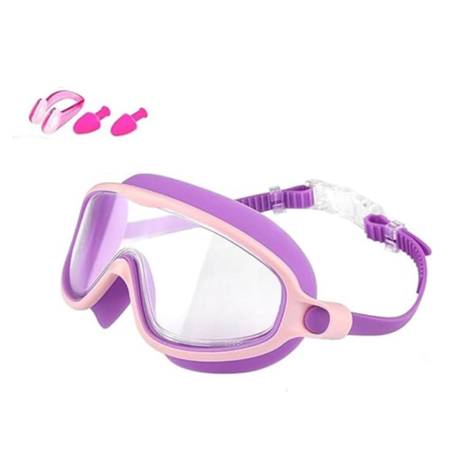 Goggles Kids - Clip-On Swim Goggles,Soft Silicone Leak Proof Adjustable ...