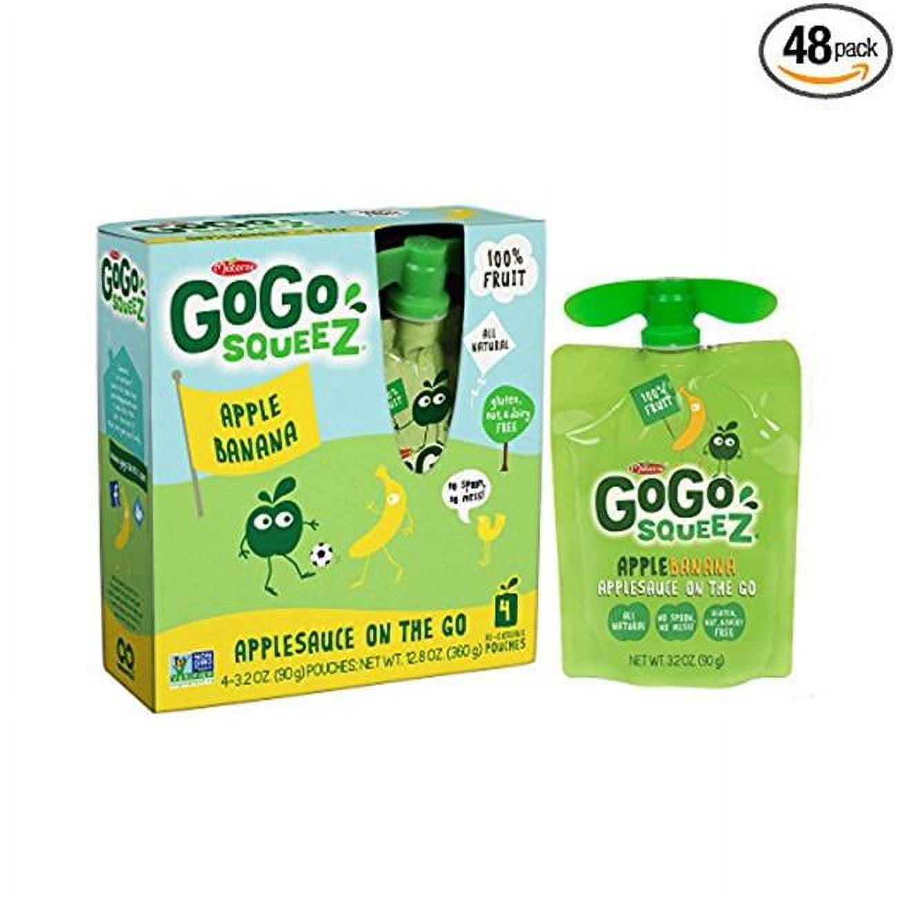 Gogo Squeez 3.2 oz Apple banana GoGo Squeeze Applesauce - Walmart.com
