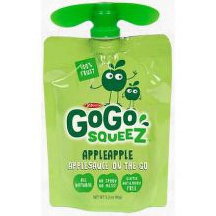 GoGo SqueeZ Applesauce, Family Pack, 18 Pouches, 3.2 Ounce, Gluten Free, Vegan, Unsweetened, BPA ...