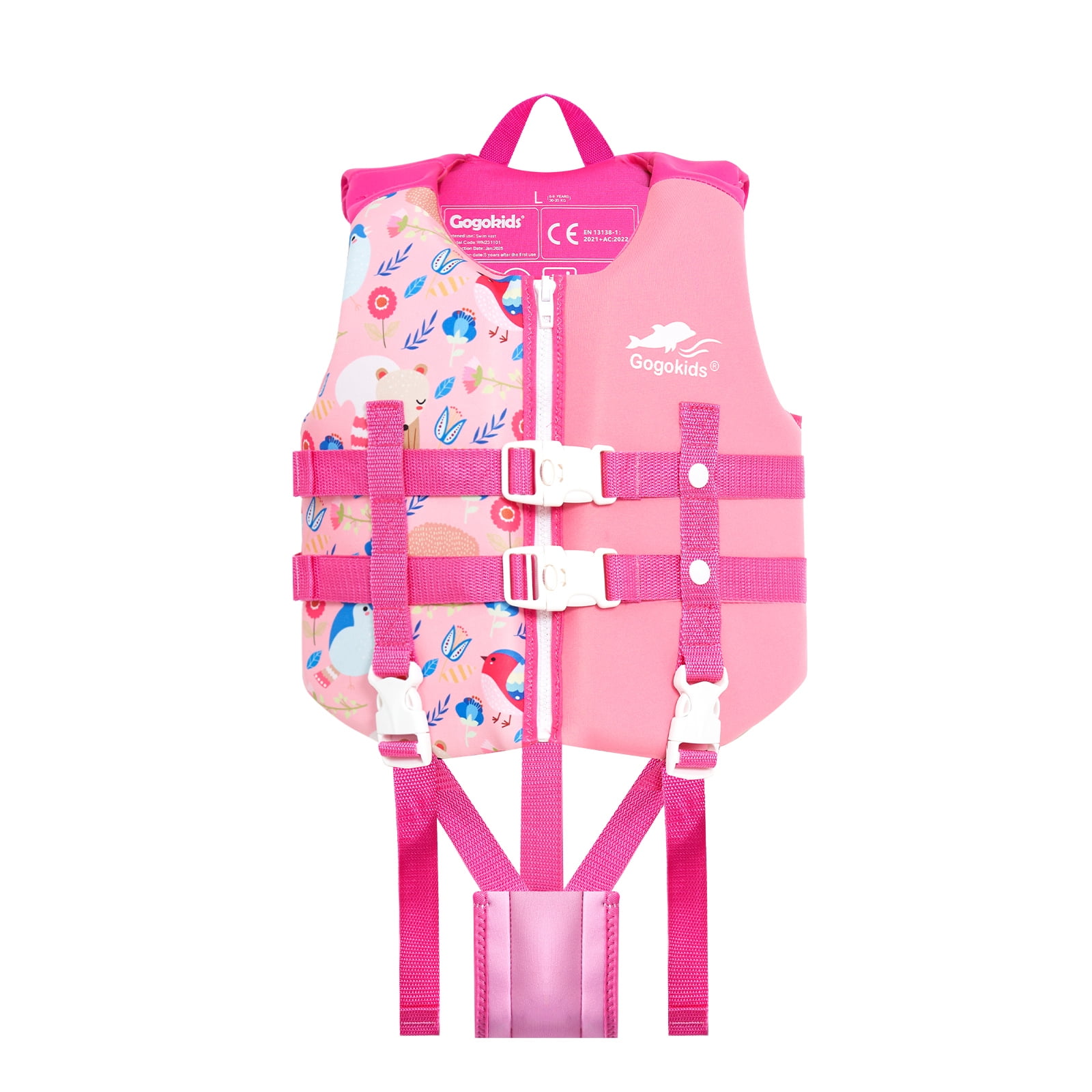Gogokids Kids Life Jacket Swim Vest with Adjustable Safety Strap ...