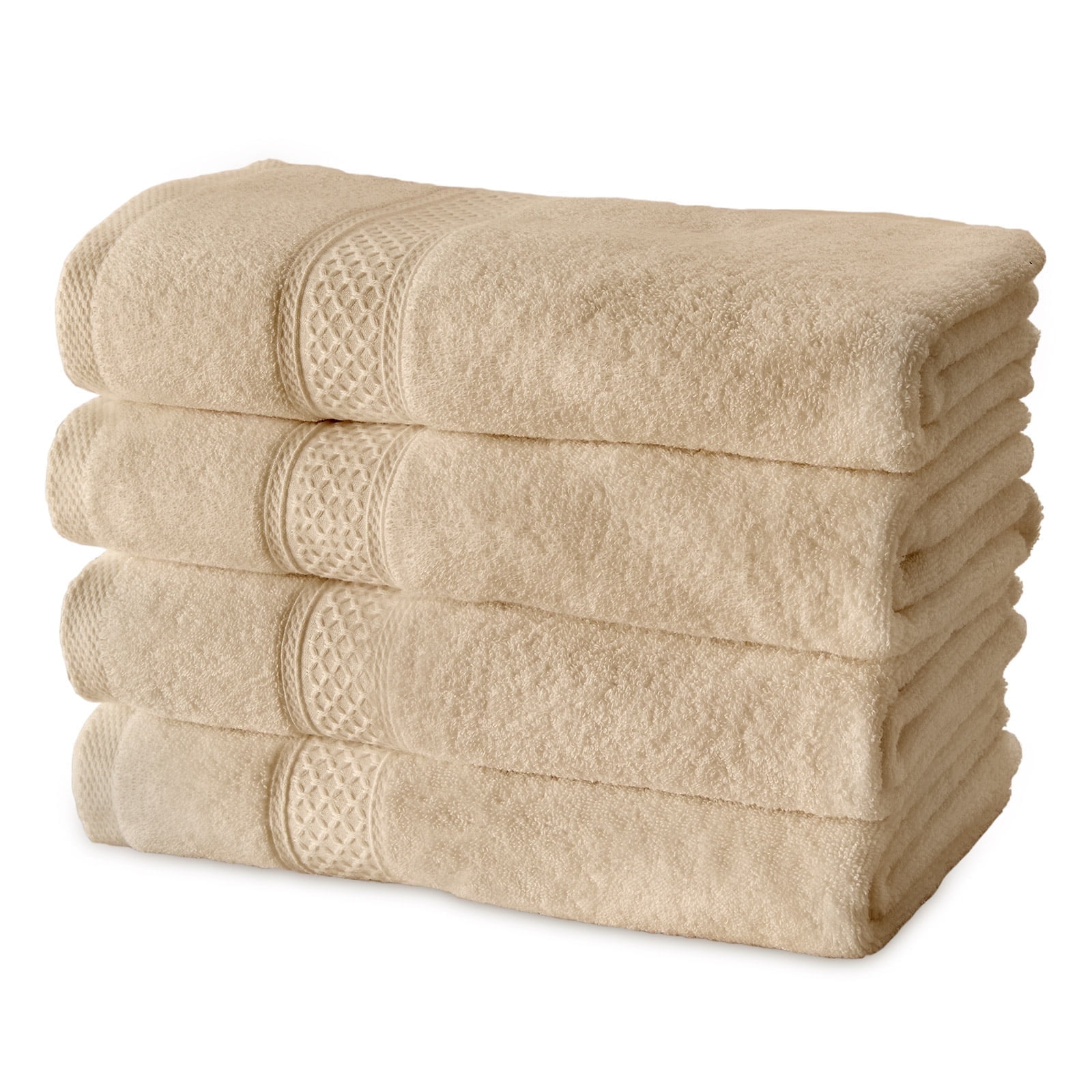 Gogreen 100% Cotton 4-Pack Bath Towel Sets of 4, Bath Towel Highly ...