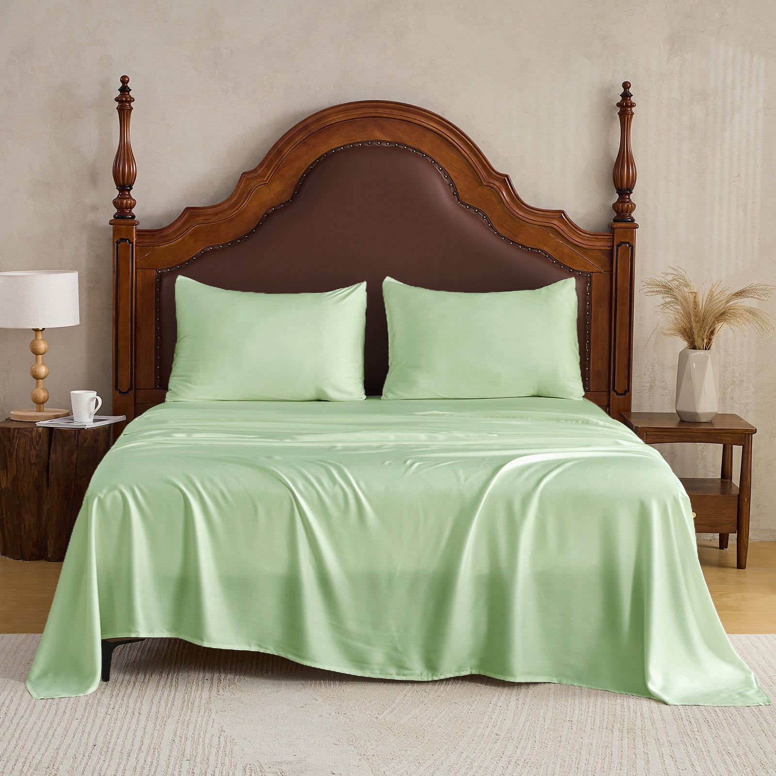 Gogreen 4PC Bamboo Cal King Sheet Set, Deep Pocket Fit 16", Breathable ...