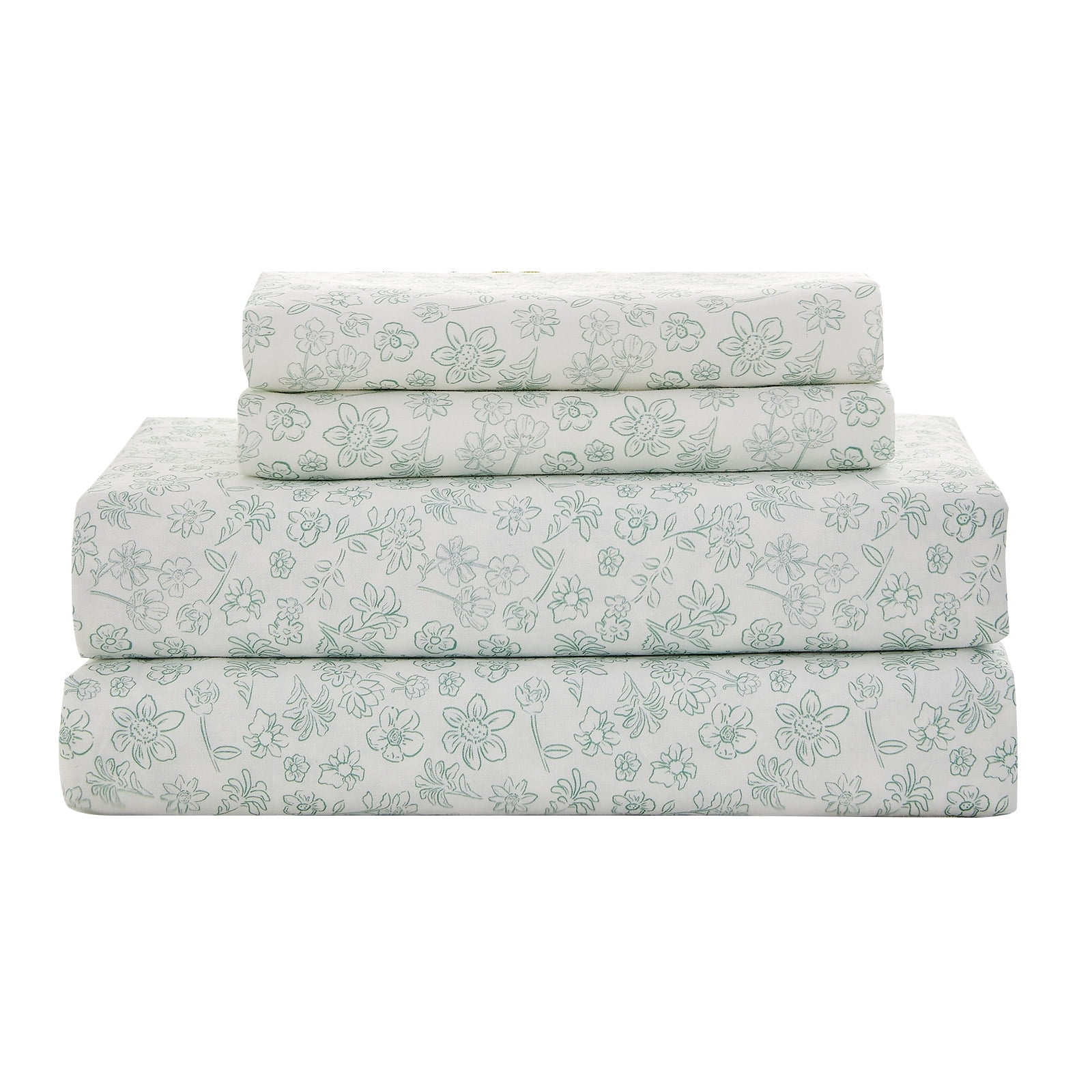 Gogreen 100% Cotton 4PC Deep Pocket Full Sheet Set Fit 16", Breathable ...