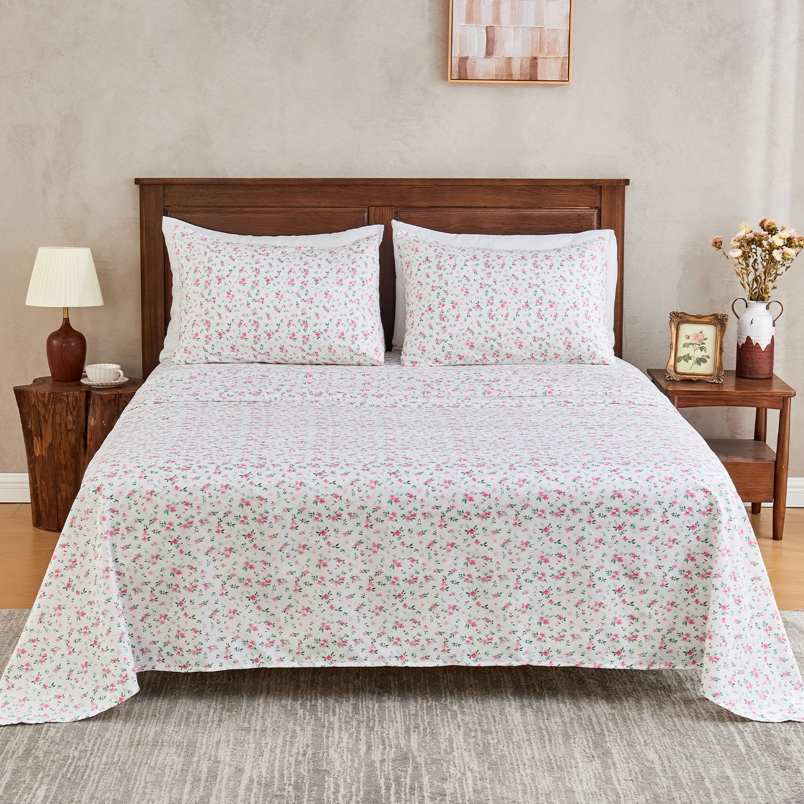 Gogreen 4PC Deep Pocket Full Sheet Set Fit 14", Breathable Microfiber ...