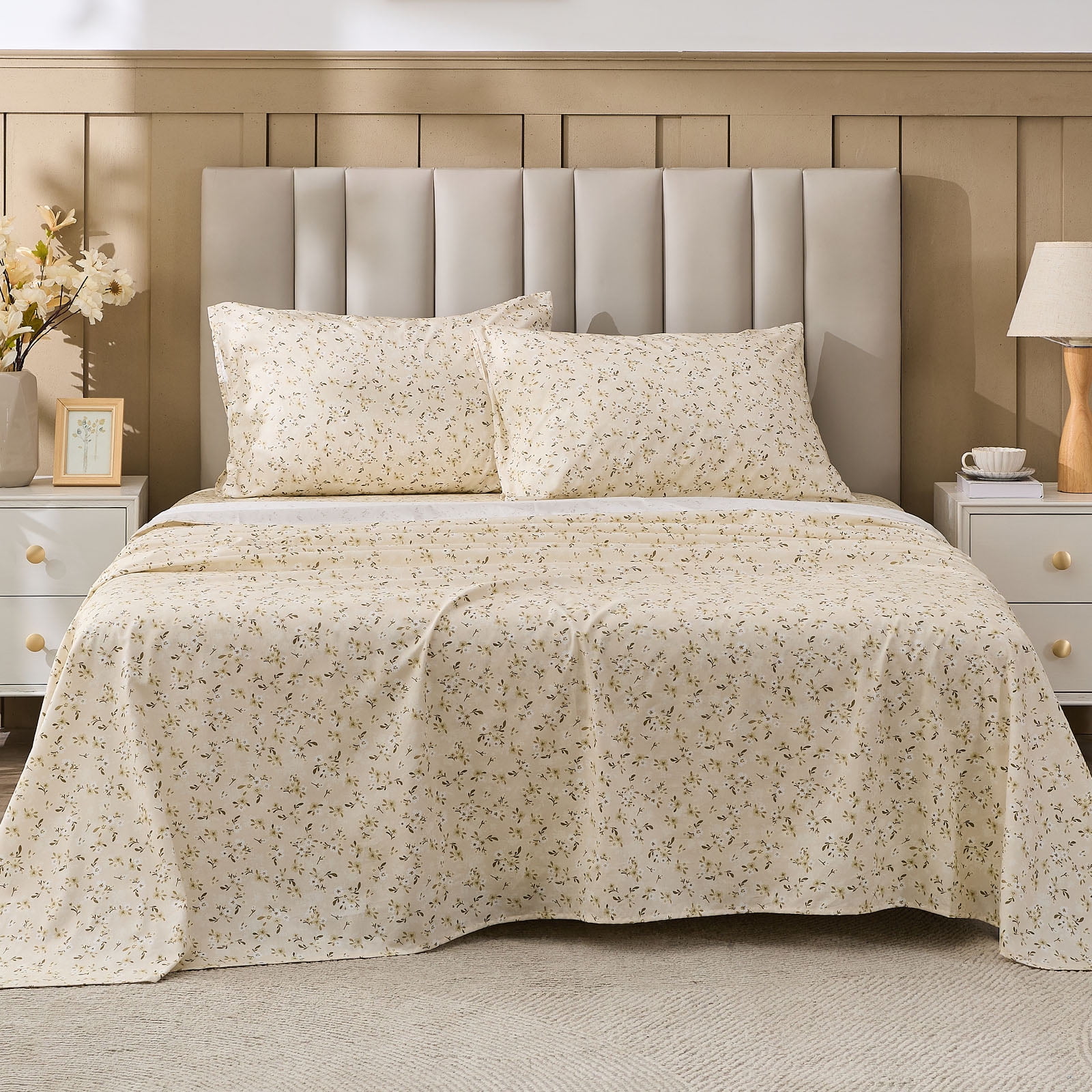 Gogreen 100% Cotton 3PC Deep Pocket Twin Sheet Set Fit 16", Breathable ...