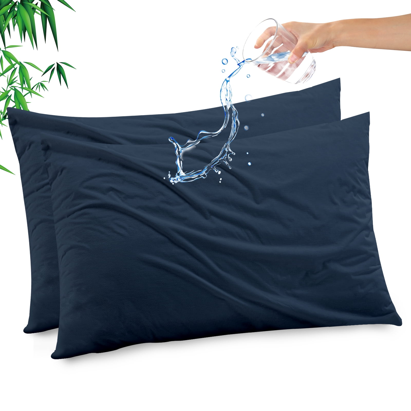 Gogreen Bamboo Rayon Waterproof Pillow Protector, Breathable Pillow ...