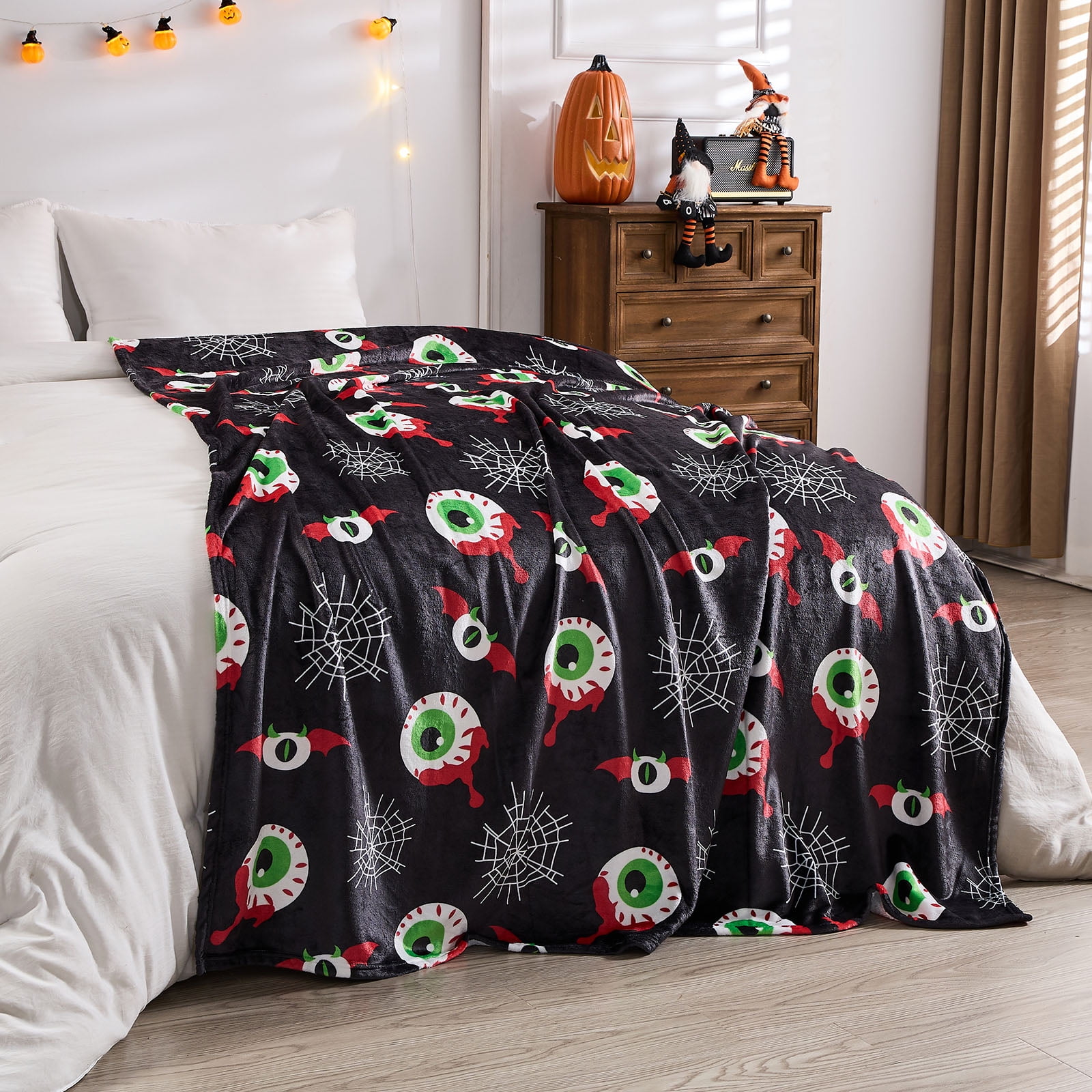 Gogreen Cozy Blanket Printed Blanket Twin Halloween Eyes Blanket - 300 ...