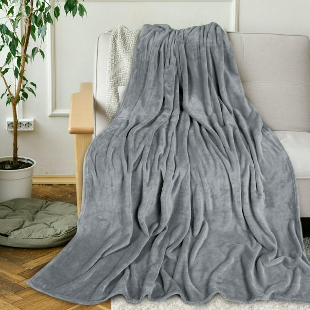 Gogreen Fleece Throw Blanket for Couch & Bed - Lightweight Plush Cozy ...