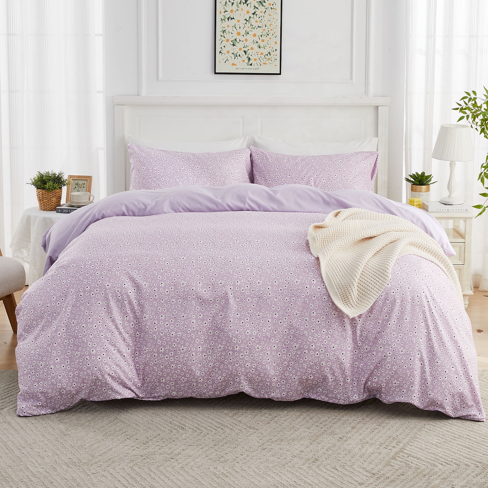 Gogreen King Duvet Cover Set, Soft & Breathable Microfiber 3 Pieces ...